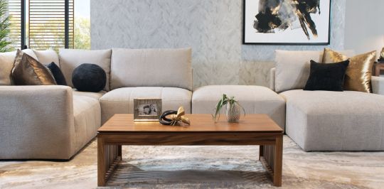 Sala Modular en U Adela Mónaco Beige