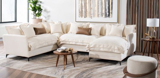 Sala Modular 4 Piezas Derecha Daria Beige Dazzle Cream